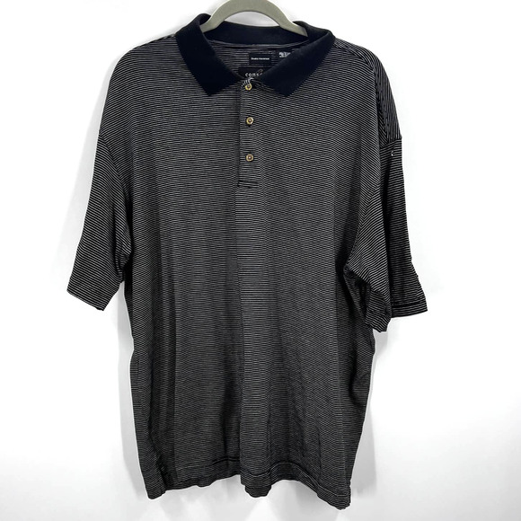 Consensus | Shirts | Consensus Golf Black White Striped Polo Short ...